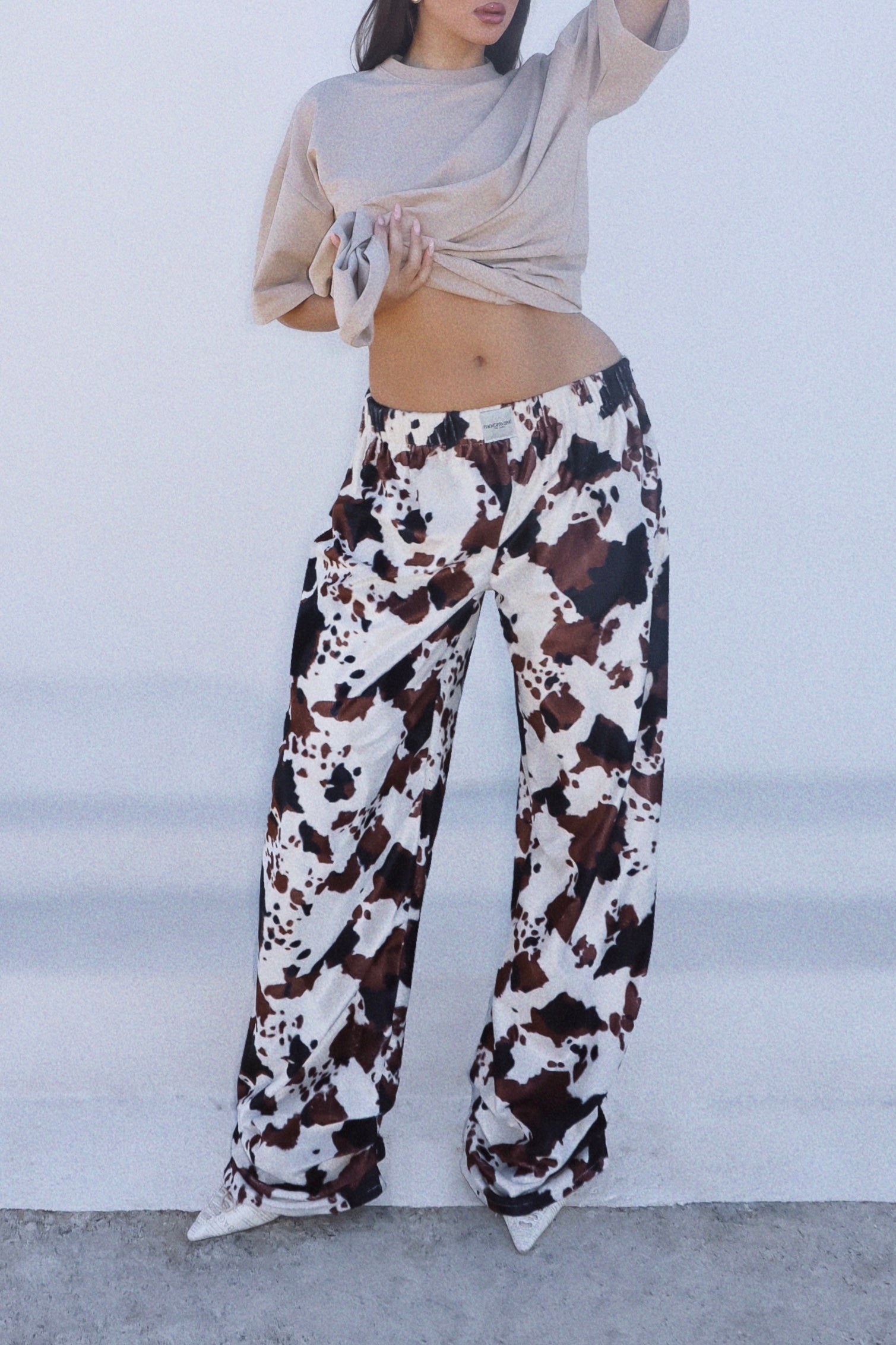 Baggy cow print pants – Moonwave the label